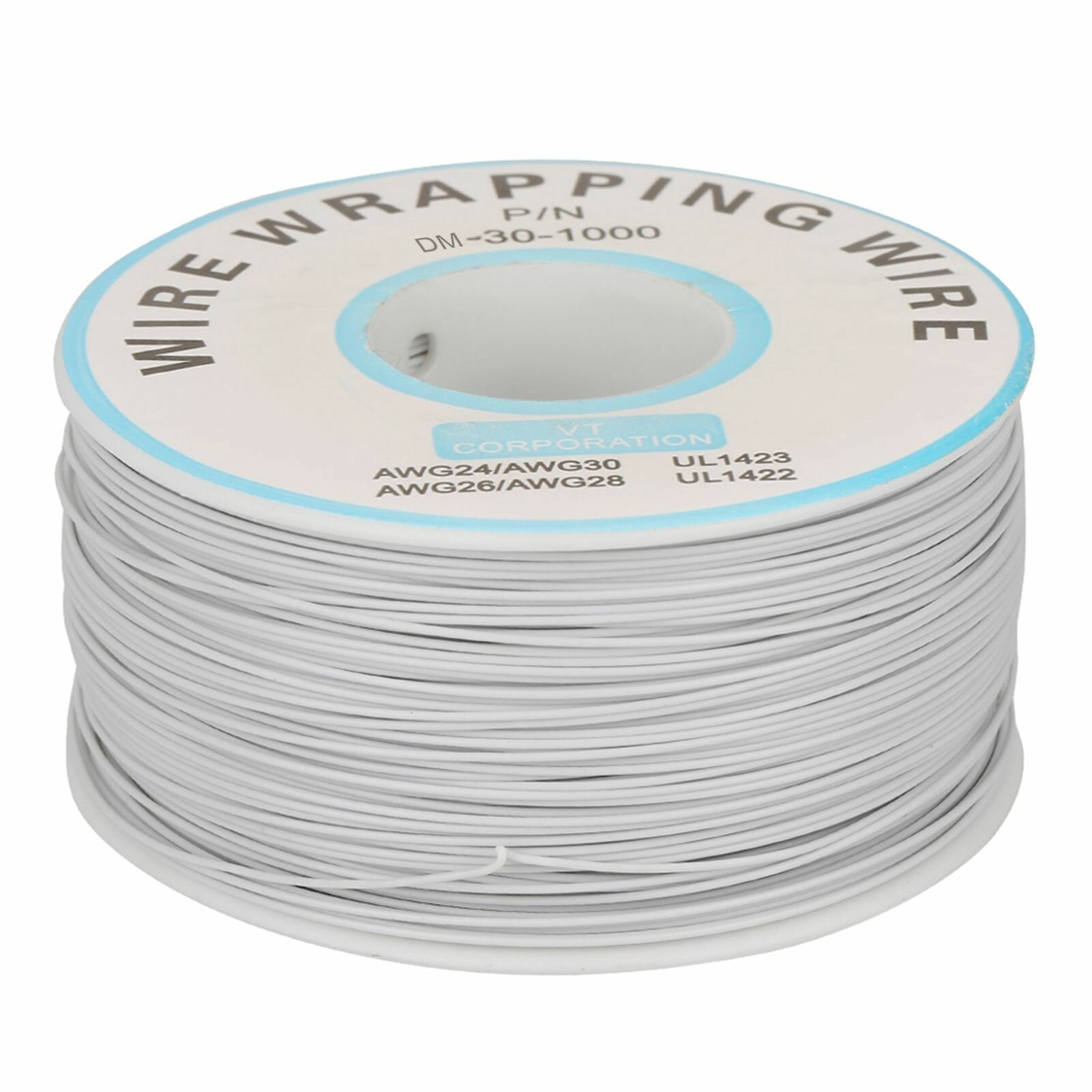 Прядь медного провода 30AWG, одножильный, диаметр жилы 0,25 мм, белый, 1 рулон, идеально подходит для электромонтажных работ, электромонтажных работ и ремонта своими руками
