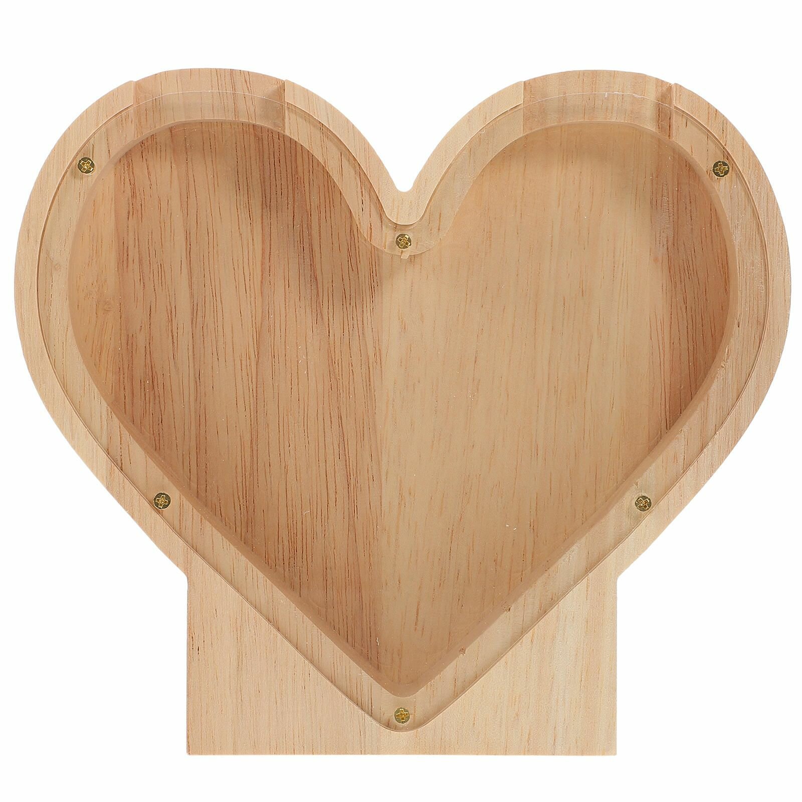Деревянная Копилка В Forme Сердца Из Высококачественного Древесного Материала 18X16X2 8Cm