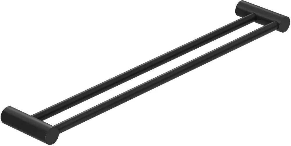 Держатель для полотенец Kludi Vela R 5898839 черный, матовый, латунный, держатель для полотенец в ванную, двойной, круглый