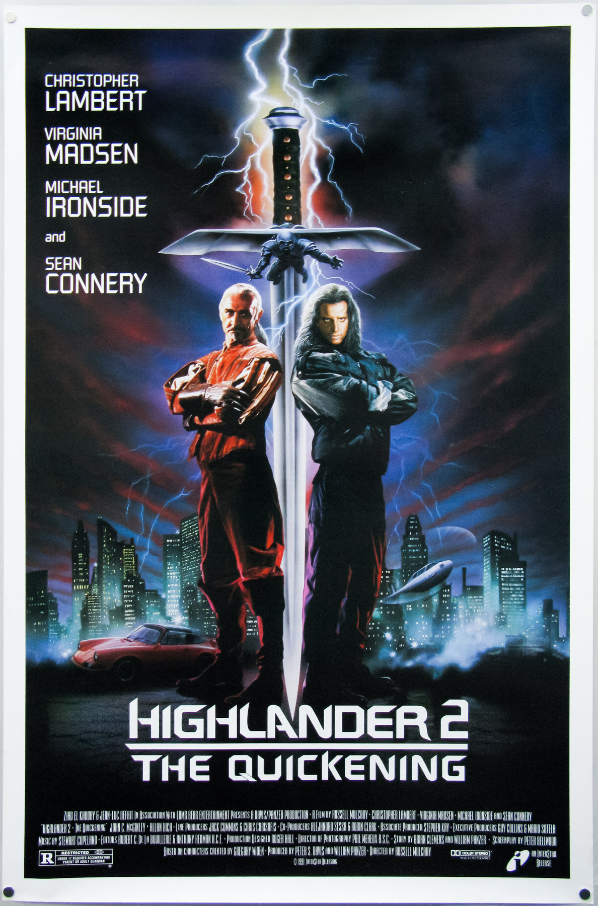 Плакат, постер Горец 2: Оживление (Highlander II: The Quickening) 1991 на бумаге, размер 21х30см