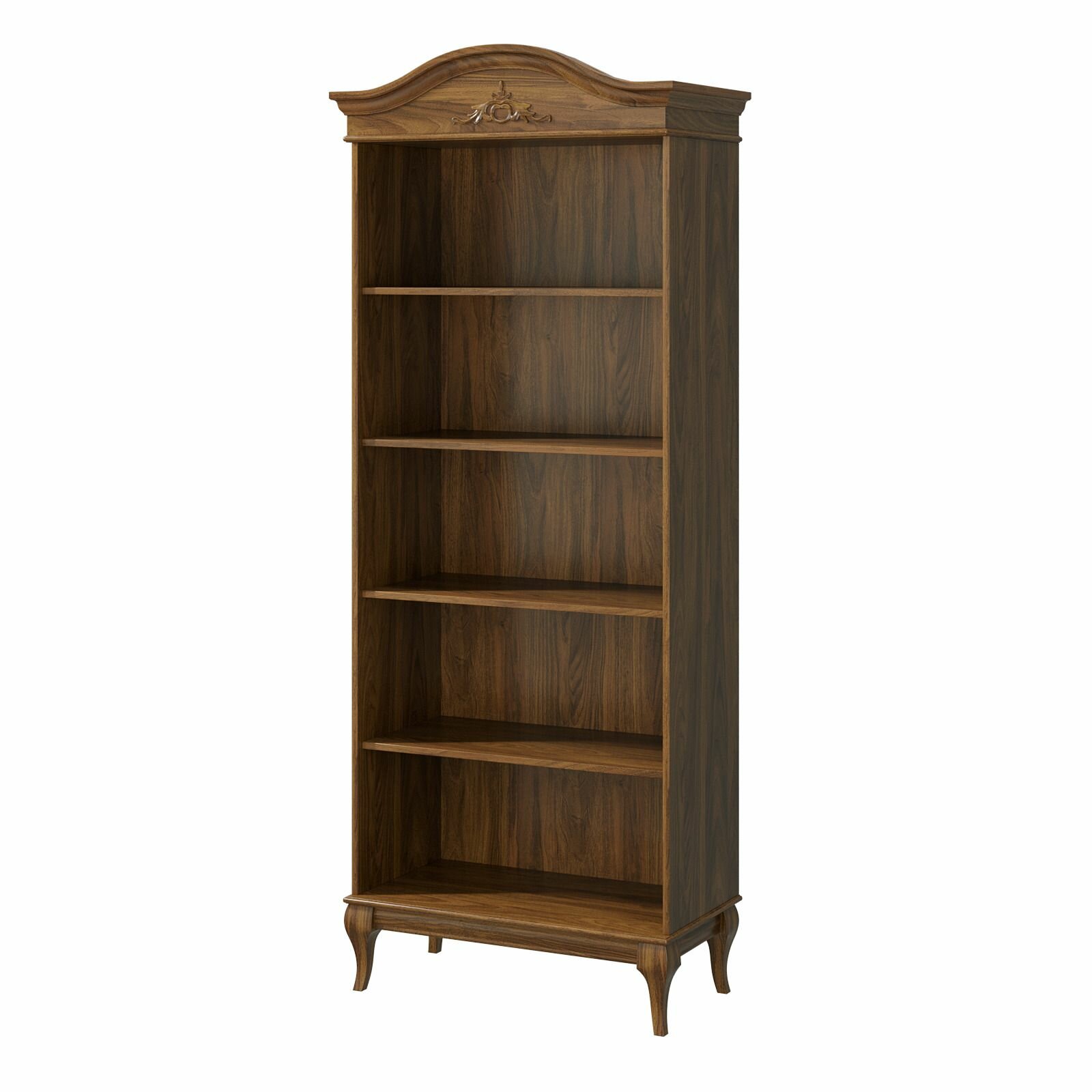 Стеллаж для книг Владимирская мебельная фабрика, ЛДСП, 4 полки, классический стиль