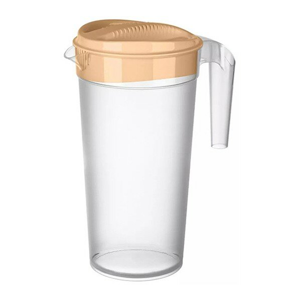 Кувшин с крышкой, пластик, 1,5 л, прозрачный, в ассортименте (Restola)