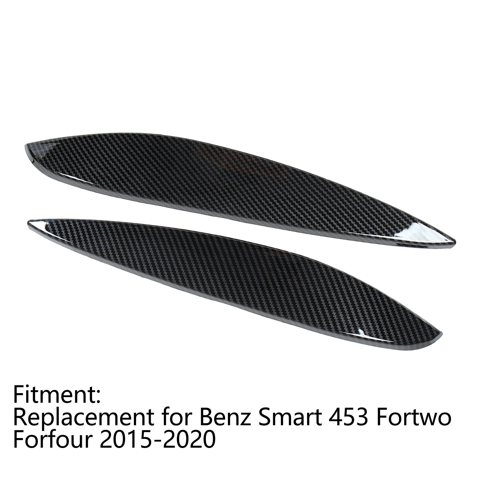 2 шт, фара для бровей, левая и правая, замена ABS для Benz Smart 453 Fortwo Forfour 2015‑2020, стиль из углеродного волокна