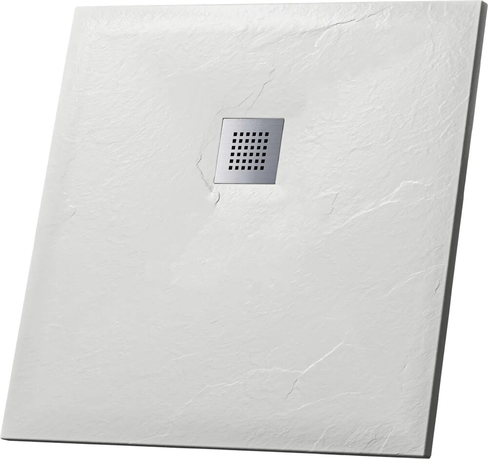 Поддон для душа Grossman Strong GR-S1100100Q из искусственного камня, 100x100 см, квадратный, низкий, с антискользящим покрытием, немецкий