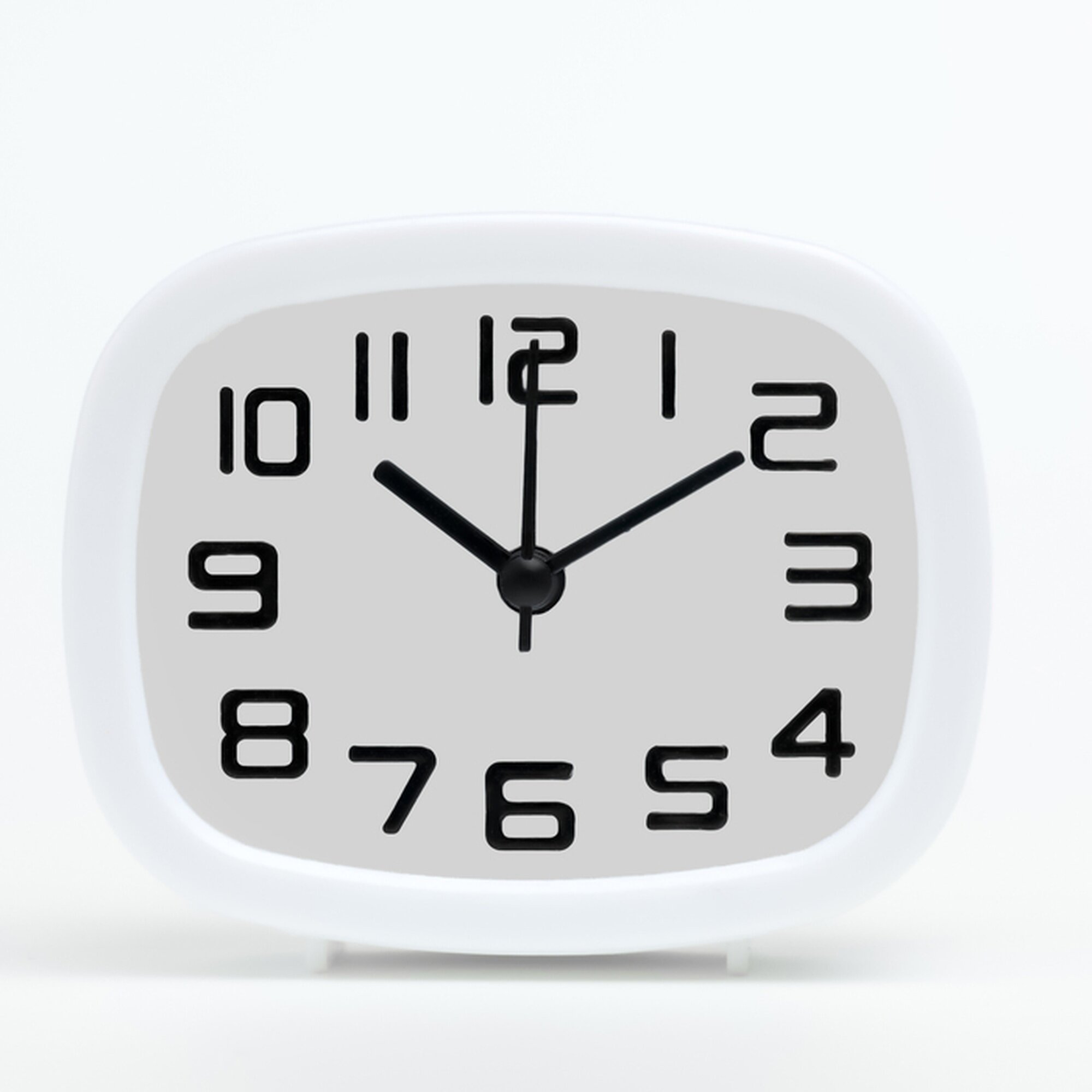 Часы-будильник 9866036, кварцевый механизм, дискретный ход, цвет белый
