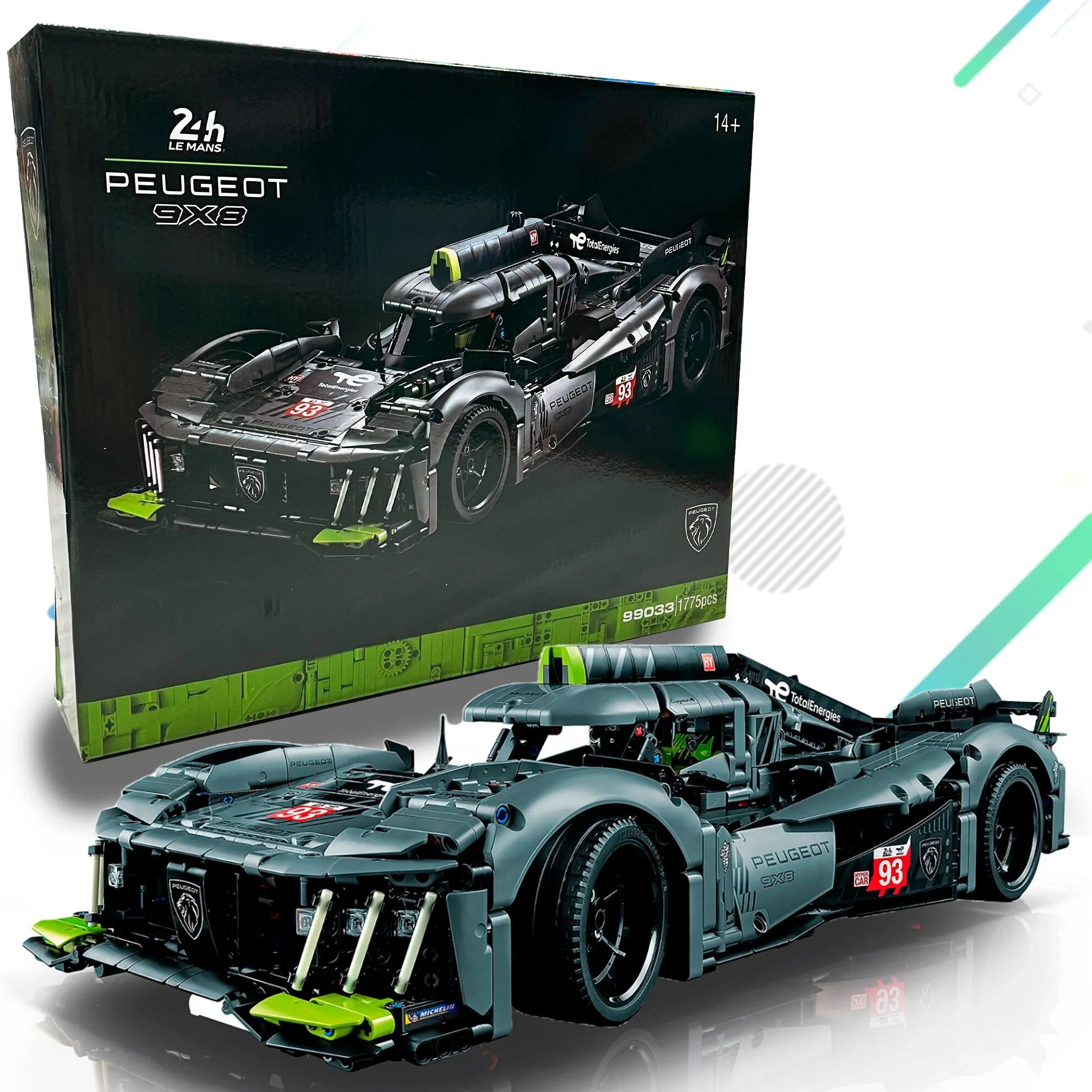Конструктор Peugeot 9x8 Hypercar Техник 1775 деталей 99033