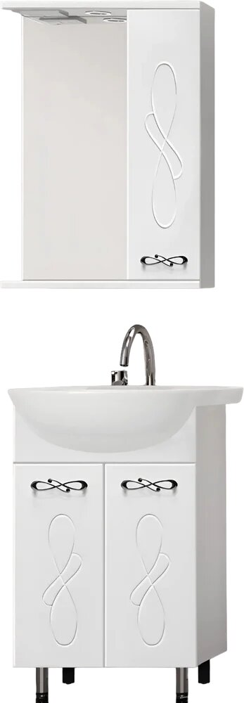 Мебель для ванной комнаты Style Line Венеция 55 белая, раковина Rosa Уют 55