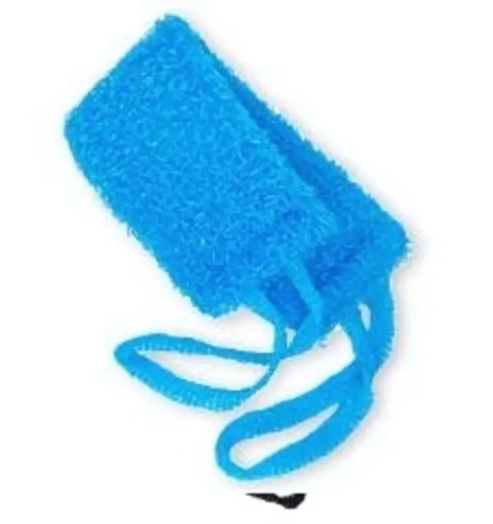 Мочалка для тела «TERRY» с поролоном, средняя жесткость, синий, 43х11см