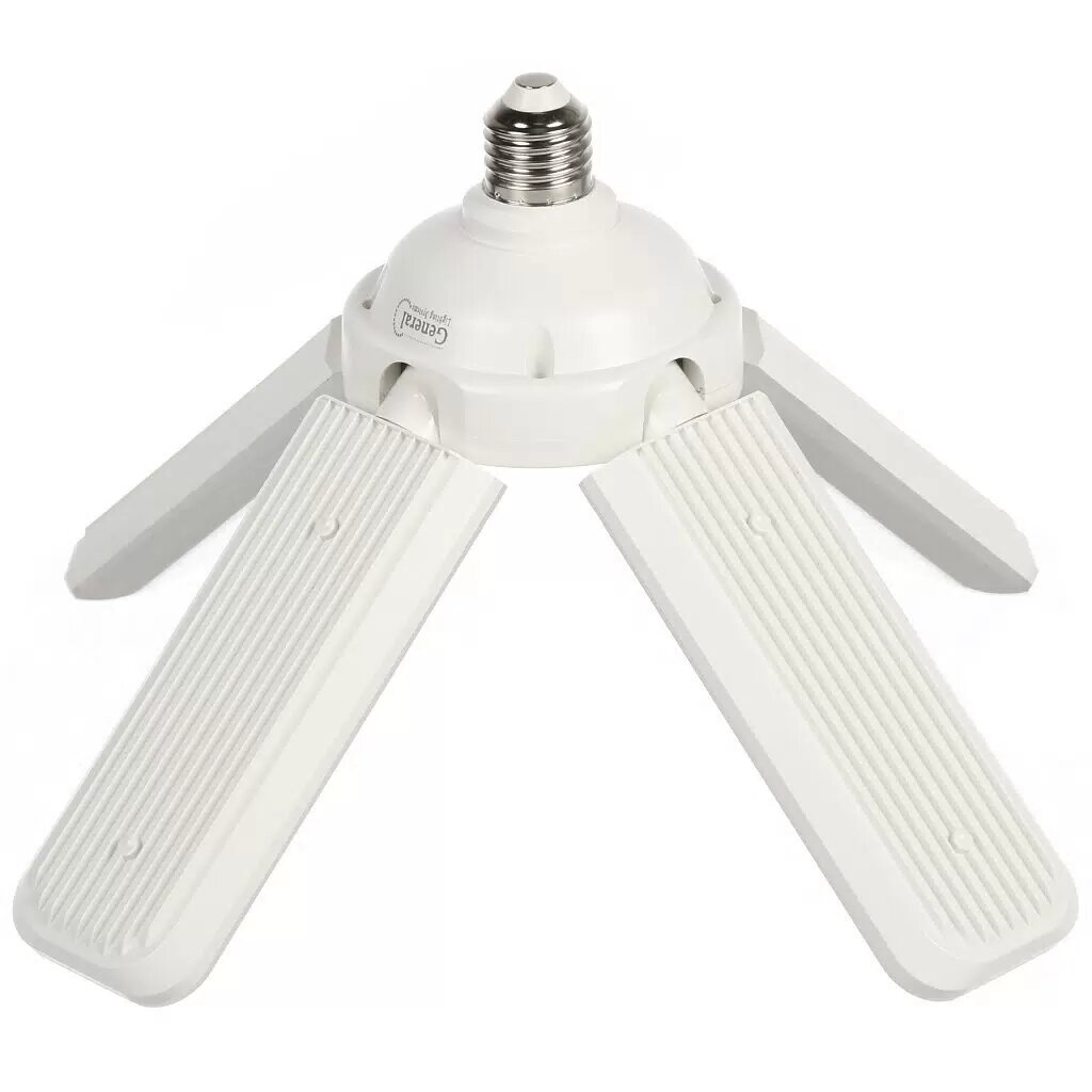 Лампа светодиодная E27, 65 Вт, 230 В, 4000 К, холодный белый свет, General Lighting Systems, GLDEN-HPBR-6, раскладная 4 лопасти, 661619