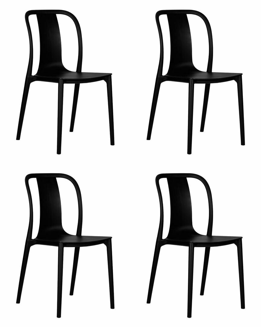 Стул DOBRIN Набор 4 шт Стул обеденный DOBRIN ADAM, черный арт. LMZL-PP669-N_B-_P-black