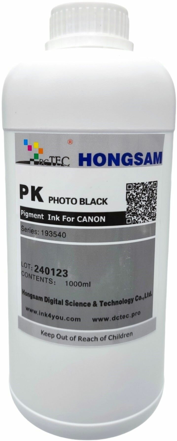 Чернила DCTec пигментные Canon TM-200 Photo Black (фото чёрный) 1000 мл