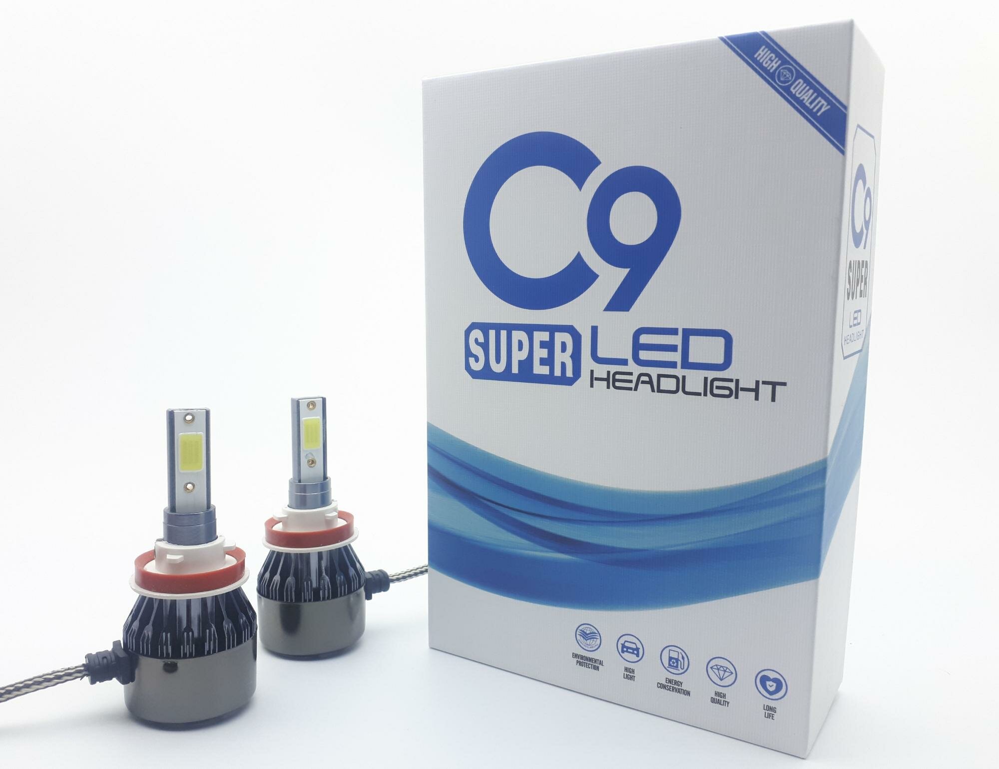 Лампа светодиодная 9005 (hb3) (компл 2шт) (c9)