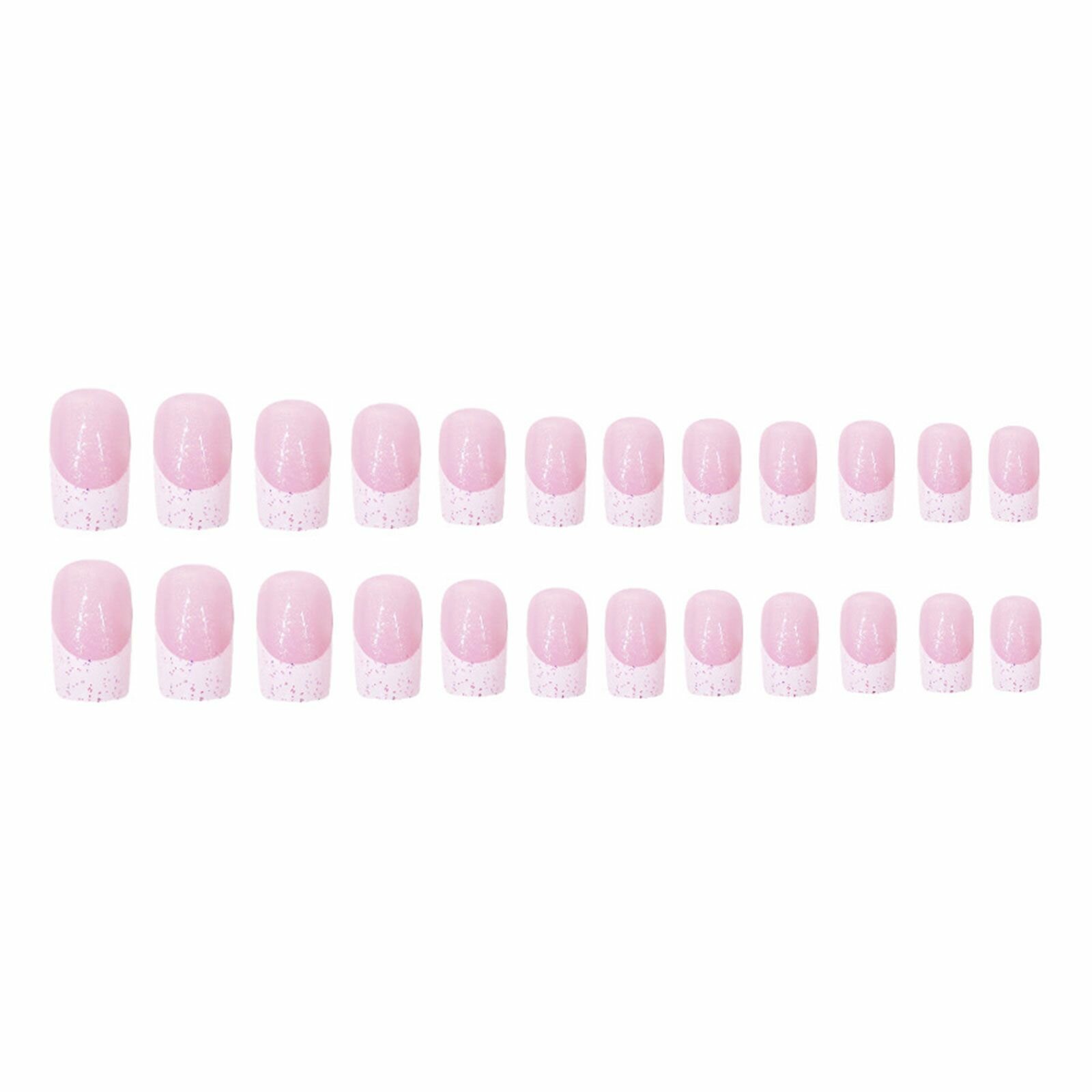 Акриловые типсы средней длины с глянцевым покрытием для элегантного маникюра 24шт