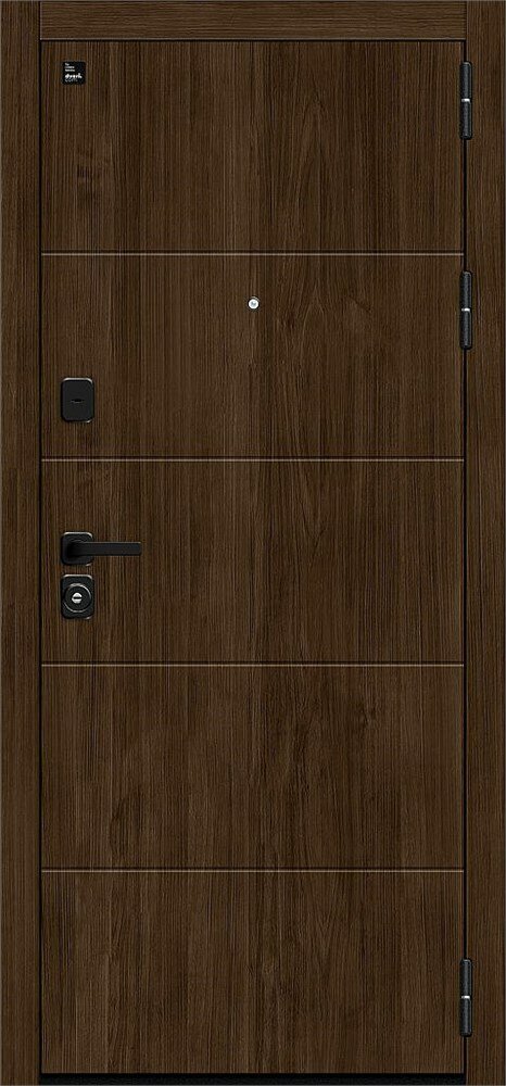 BRAVO Дверь входная 205*96 Bravo Z Райт, Pecan/Cappuccino Melinga, Левое 205*96