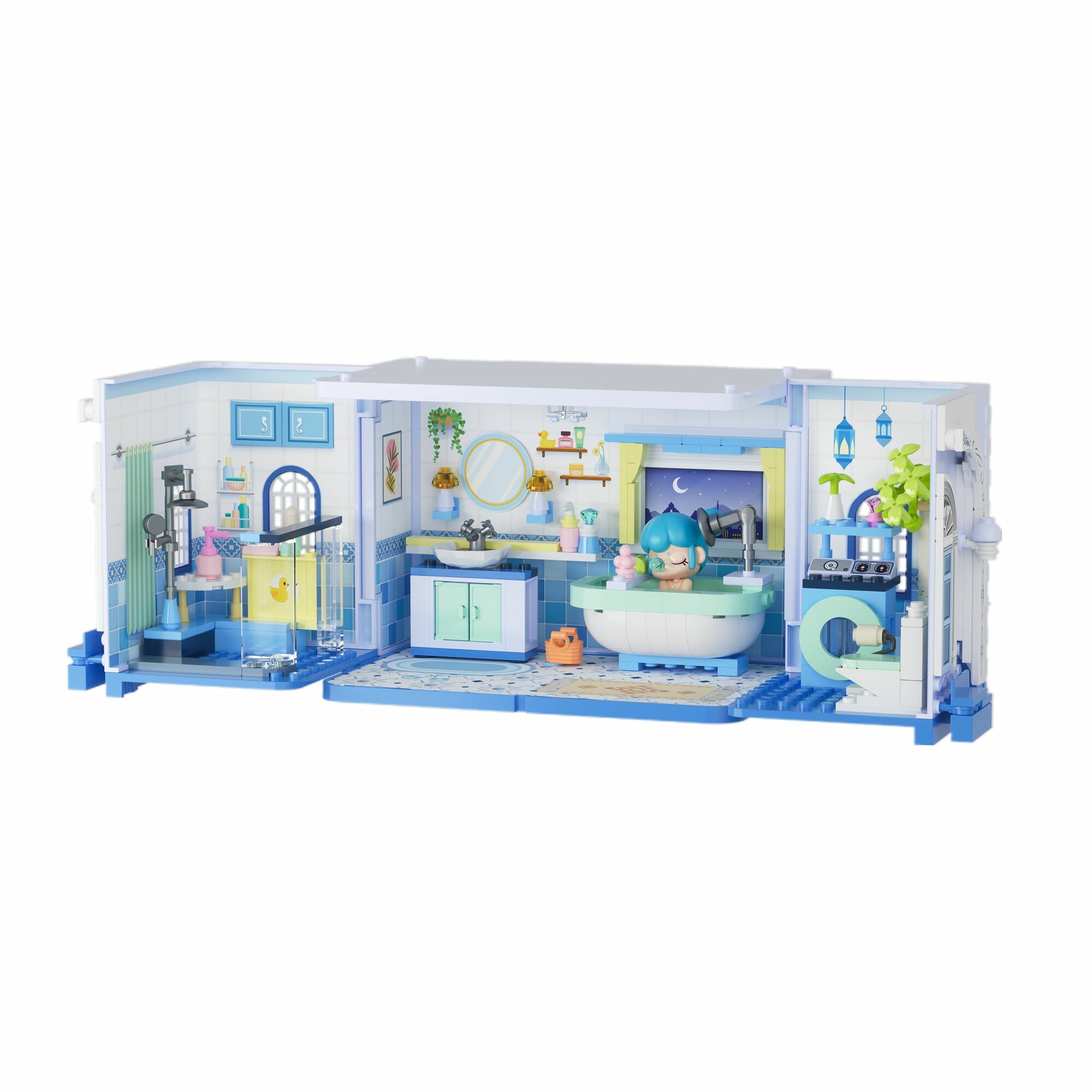Конструктор JAKI HK134 Домик Нэнси: ванная комната очаровательной девочки