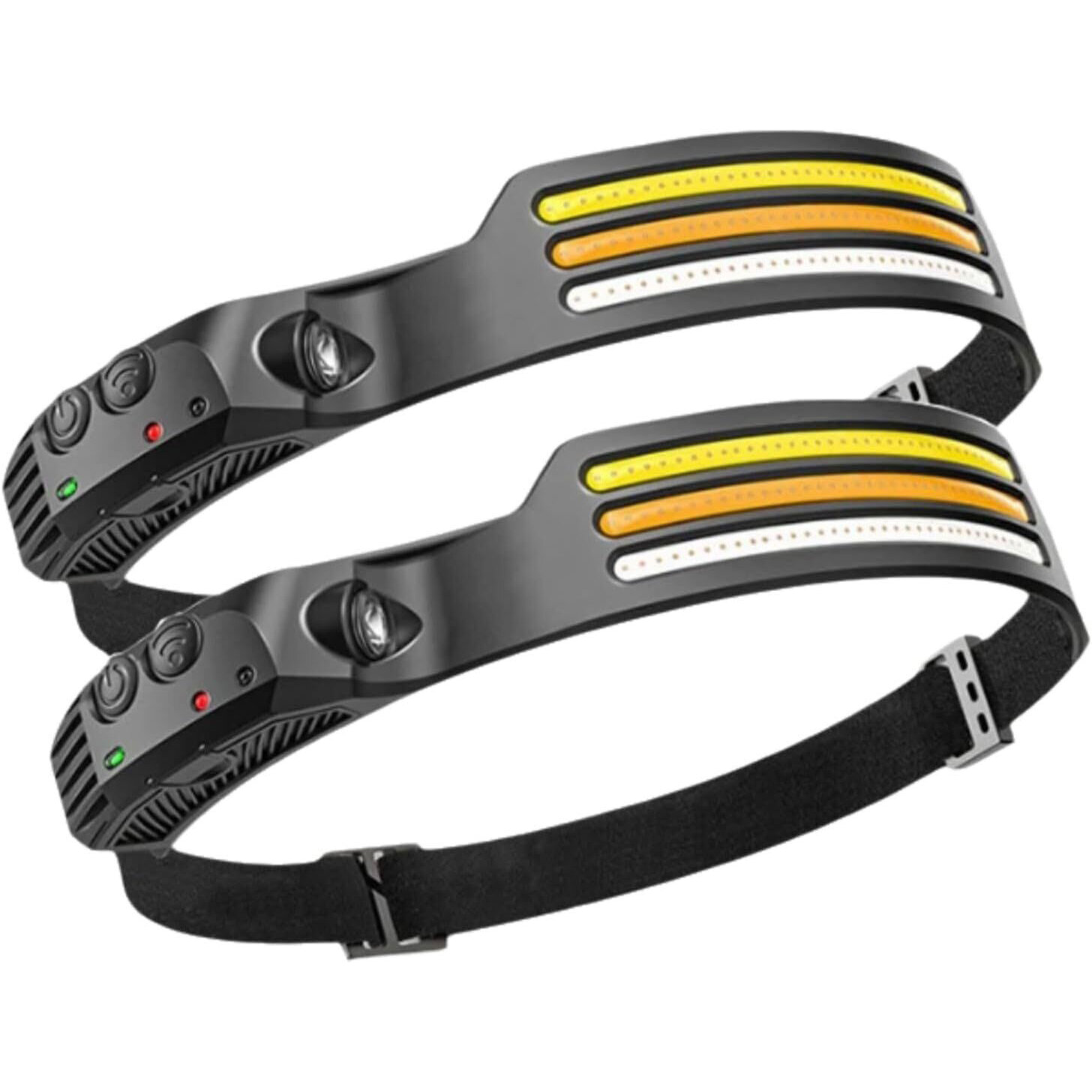 Фонарь светодиодный, налобный, с USB зарядкой, аккумуляторными батареями и датчиком движения