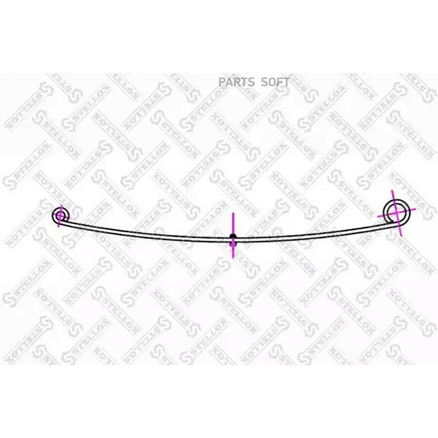 Рессора пер 57 275 01 Ford Transit 100L/130/160/190 LWB 1-лист. 85-92 от официального дистрибьютора, STELLOX, артикул 1200002SX
