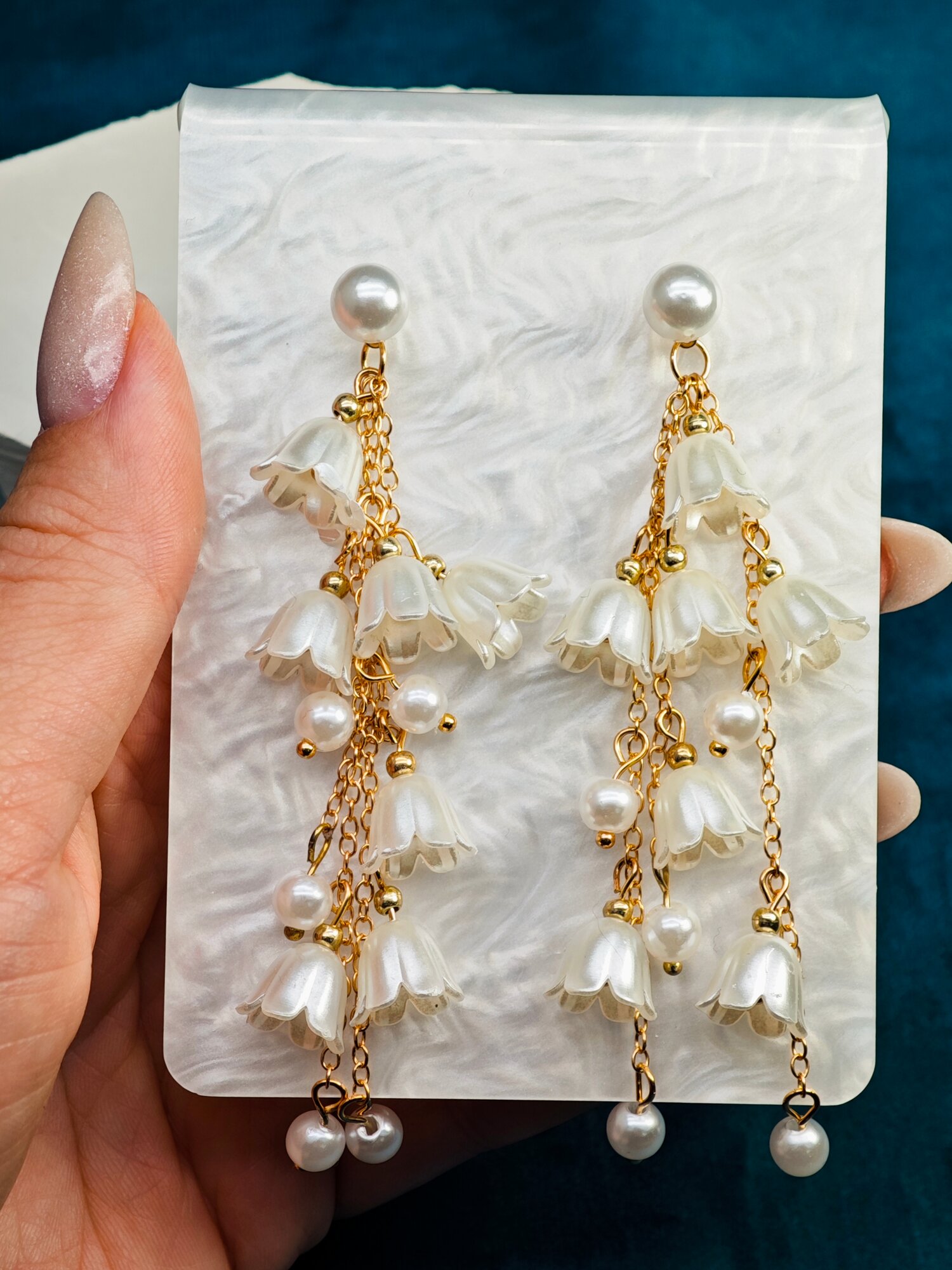 Серьги, жемчуг имитация