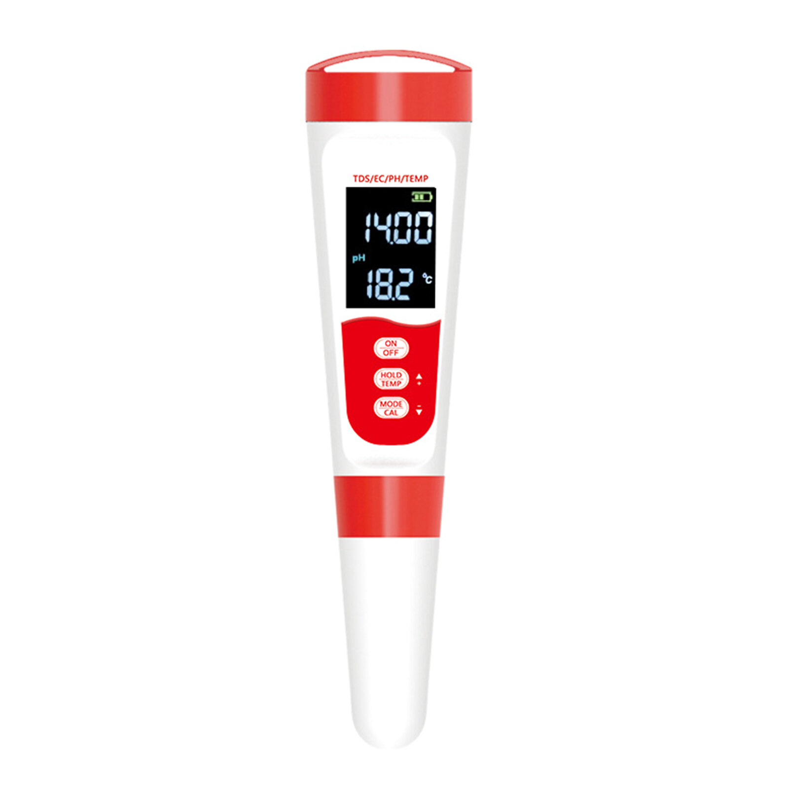 Цифровой pH-метр 4-в-1 с функцией pH/TDS/EC/Temp Диапазон измерения pH 0-14,0 Тестер качества воды для гидропоники