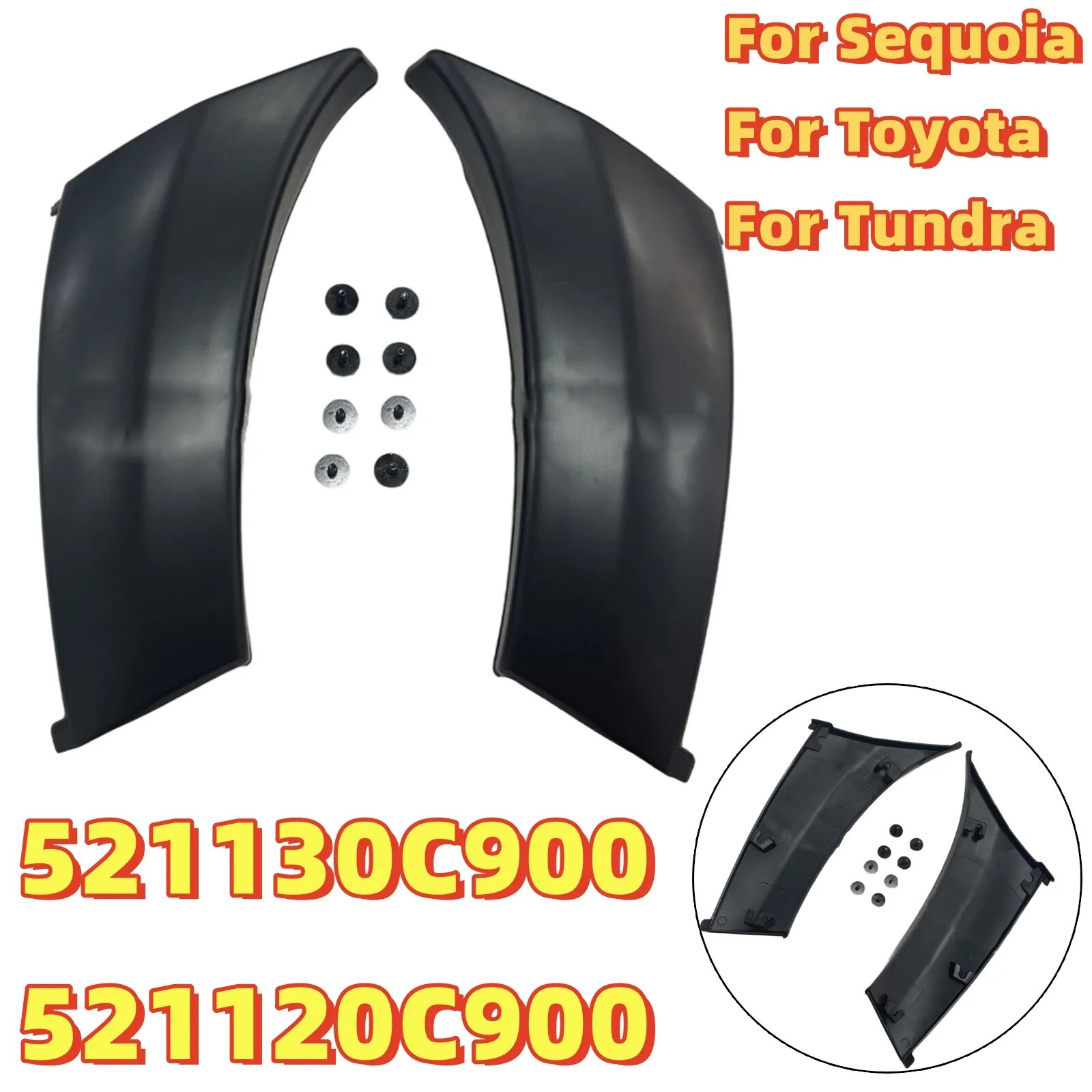 Передняя пара автомобиля, торцевая крышка бампера 521130C900 521120C900 для Toyota Sequoia 2001-2004 для Tundra 2004-2006, расширители бампера и крыла