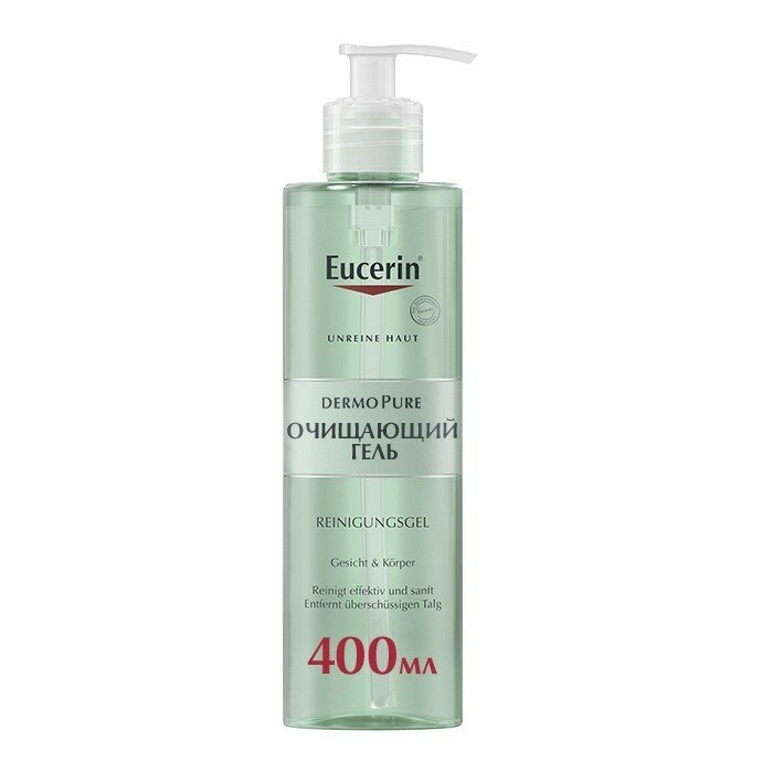 Eucerin dermopure очищающий гель 400 мл