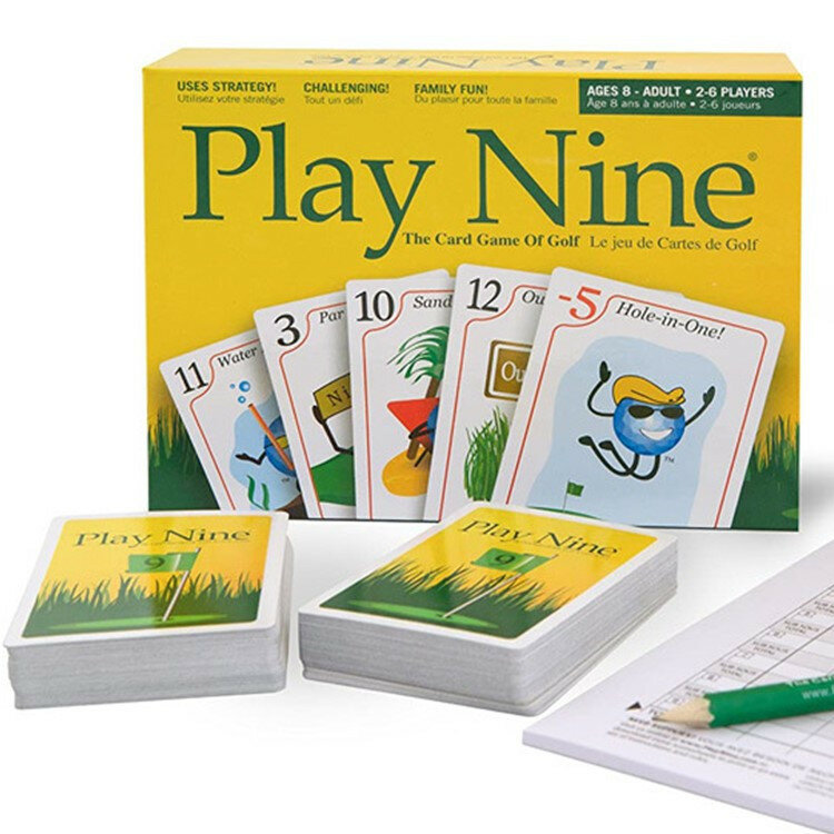 Карты настольной игры Play Nine для семейных карточных игр и таро.