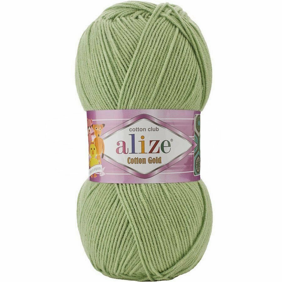 Пряжа Alize COTTON GOLD 103 спаржа (5 мотков)