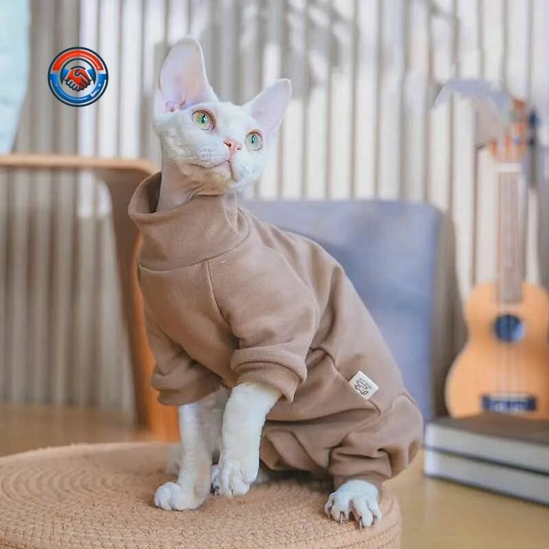 Кофточка для сфинкса зимняя, тёплая и мягкая одежда для кошек, эластичная куртка для холодной погоды, удобная и уютная