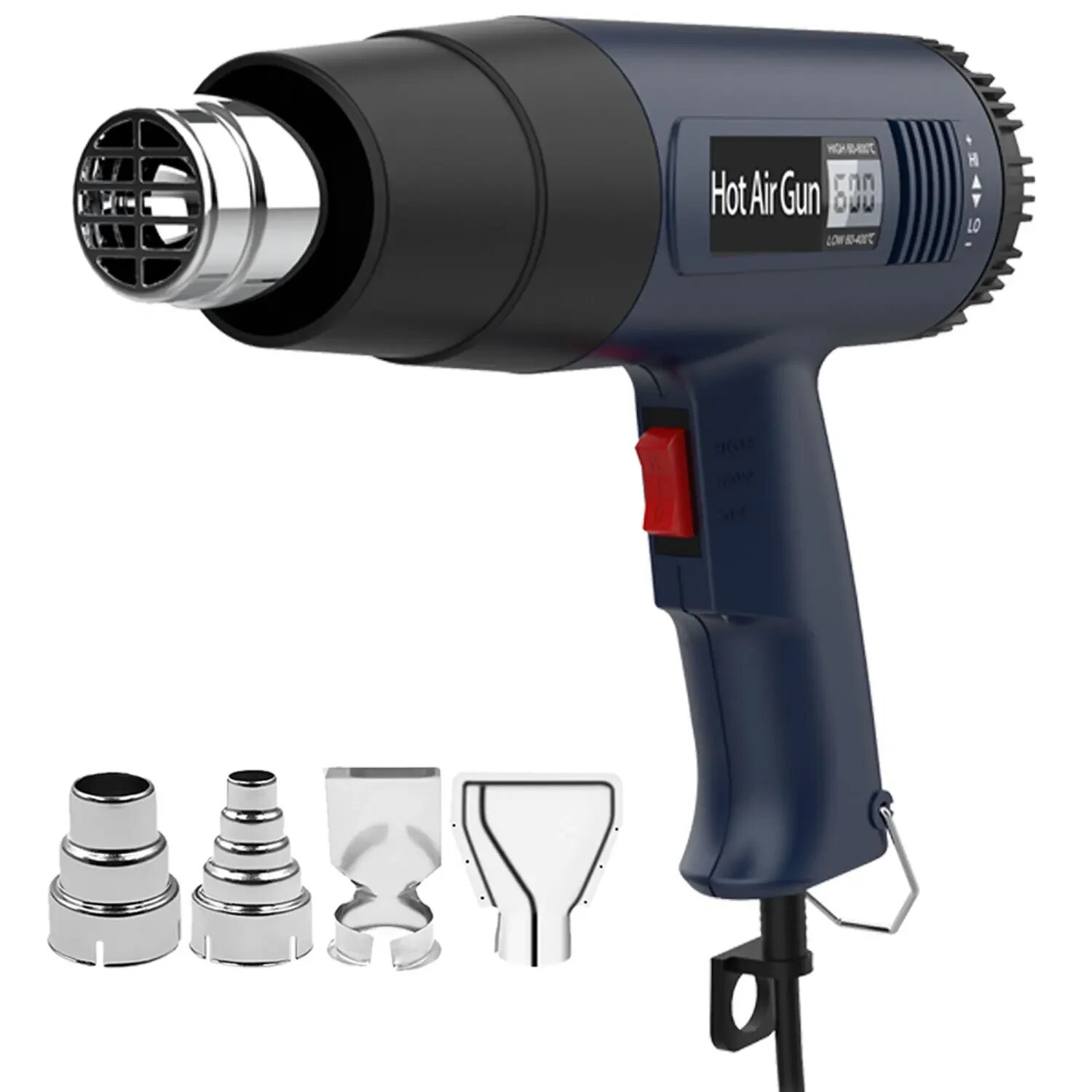 Строительный фен Mythtiger 2000 Вт с регулировкой температуры, LCD 4 GIFT