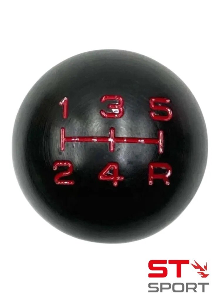 Ручка КПП универсальная алюминий 5 speed (черный) резьбовое соединение