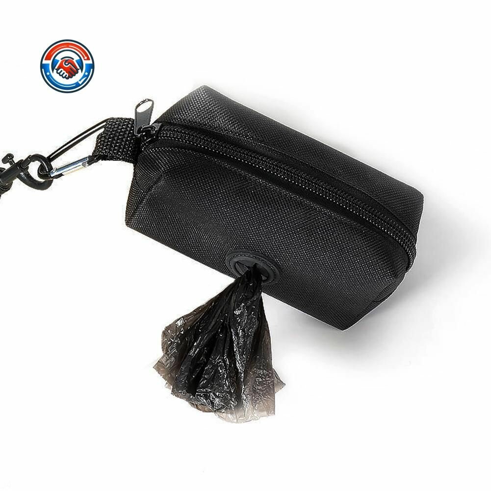 Диспенсер для гигиенических пакетов для собак и кошек, компактный держатель с карабином для поводка, удобный дозатор пакетиков для прогулок и путешествий