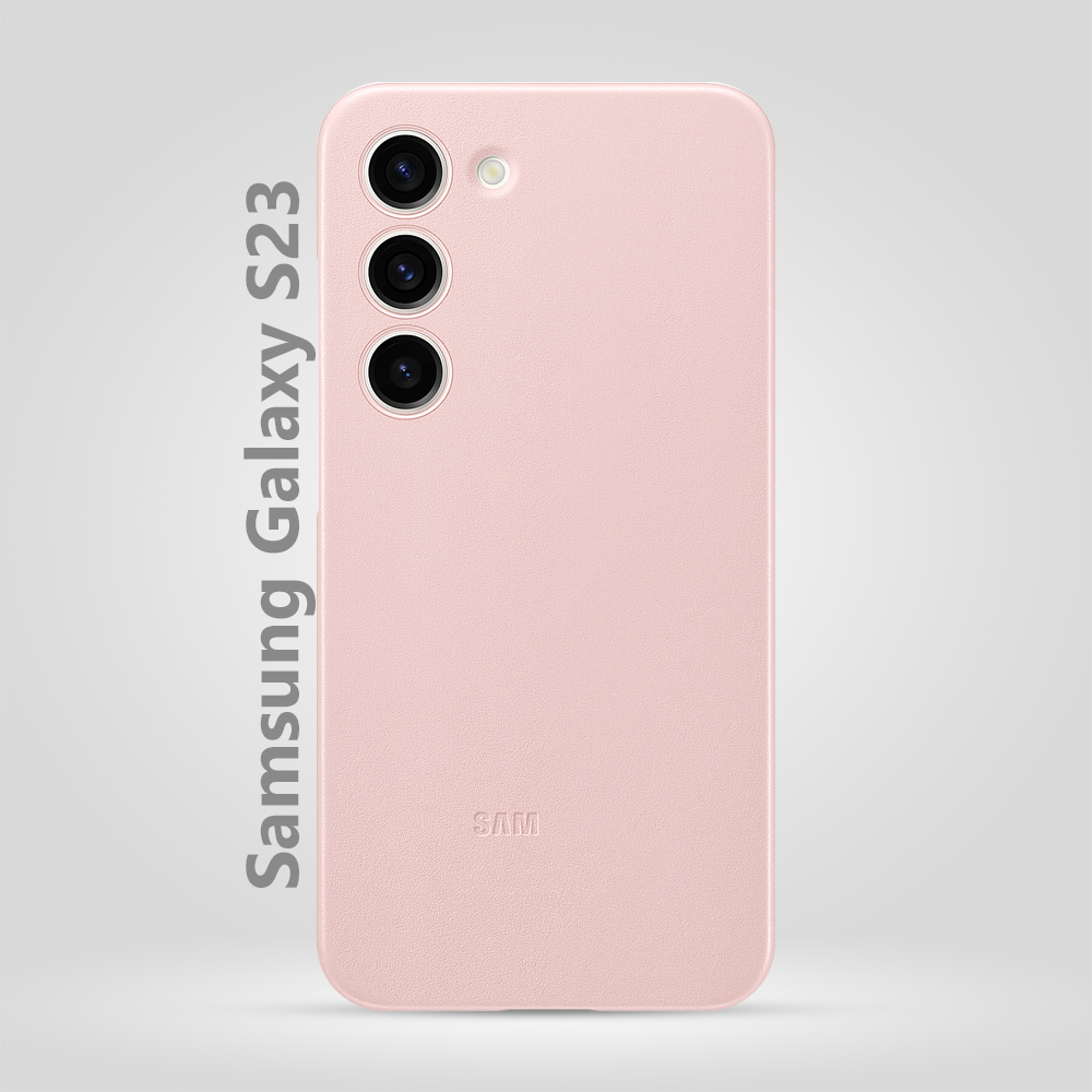 Кожаный чехол для Samsung Galaxy S23 / Leather case для Самсунга галакси С23 / Розовый