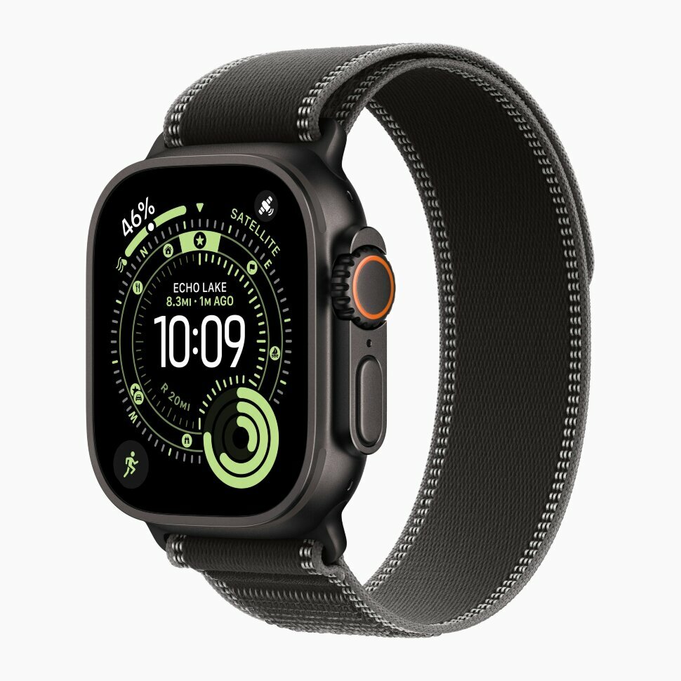 Умные часы Apple Watch Ultra 3 (2025) 49mm, Black Titanium Case, Black Charcoal Trail Loop, S/M