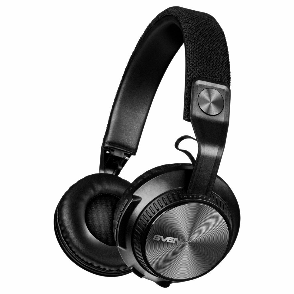 Наушники с микрофоном беспроводные Sven AP-B630MV, Bluetooth, складные, разъем Micro-USB, черный, 384334