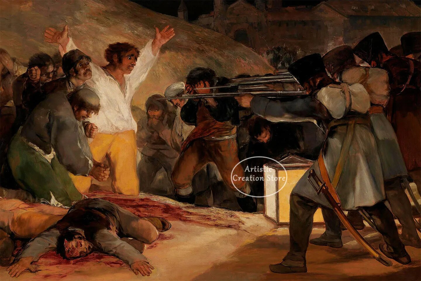 Картина на холсте с изображением ведьмаков Sabbath от Francisco De Goya The Colossus, постеры с классическим портретом, настенные картины, декор для комнаты, 17, 60X90cm Unframed