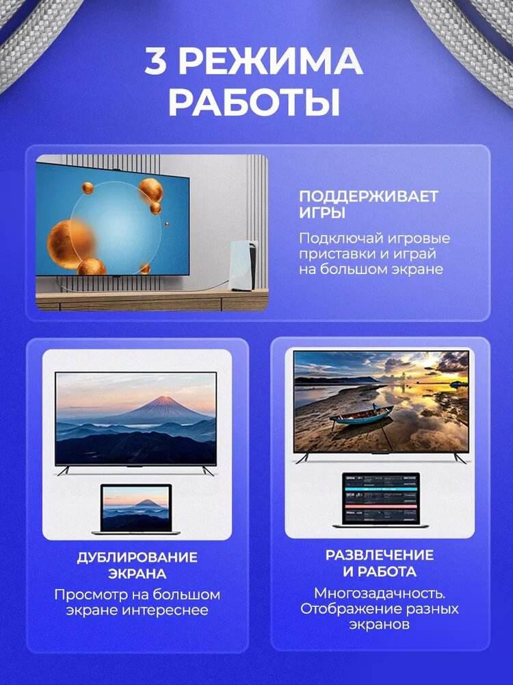 HDMI 2.1 кабель 2 м — фото 1