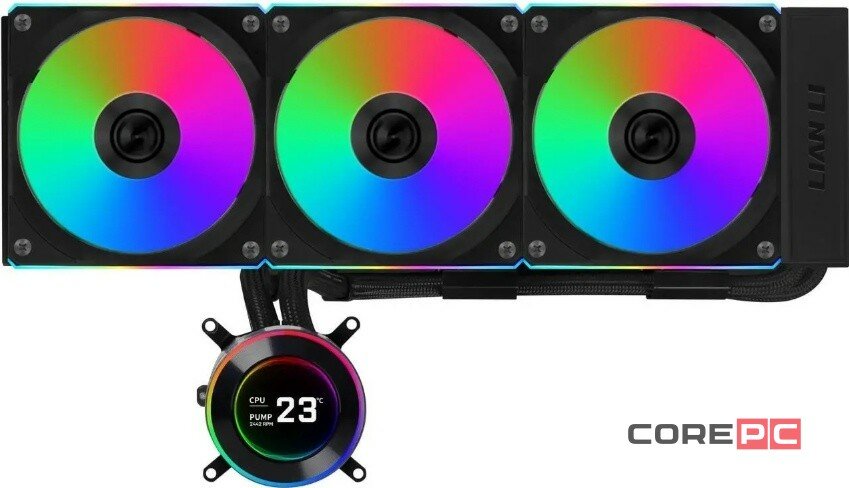 Система охлаждения для процессора Lian Li HydroShift II LCD-C 360R GHS2LCD36RB ARGB Black (G89. GHS2LCD36RB. R0)