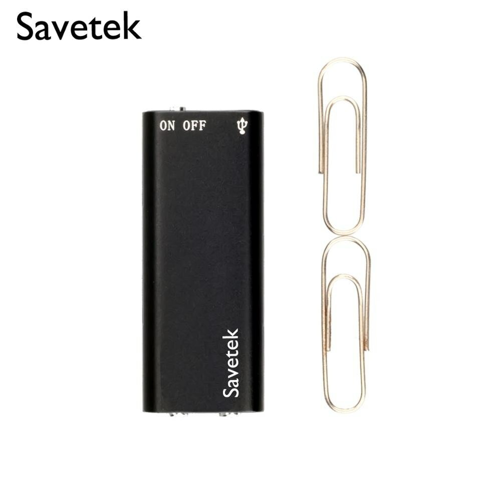 Savetek Мини USB Диктофон 8/16 ГБ Черный, 32 ГБ