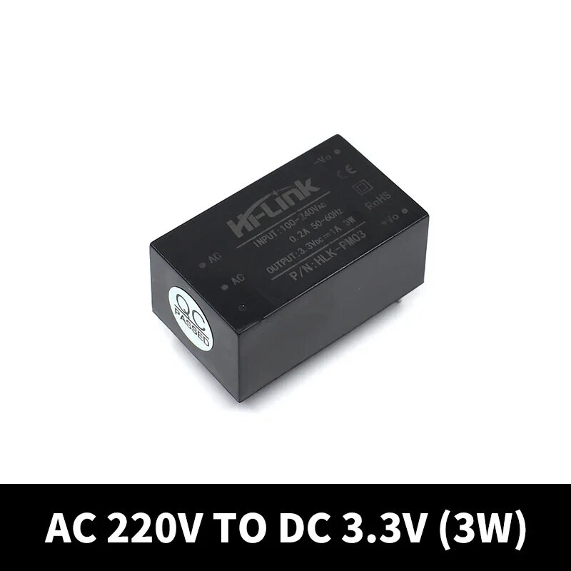 Мини-модуль питания 10 шт. HLK-PM01 HLK-PM03 HLK-PM12 AC-DC 220 В до 5 В, модуль питания интеллектуального бытового переключателя, 10PCS, 10PCS HLK-PM03