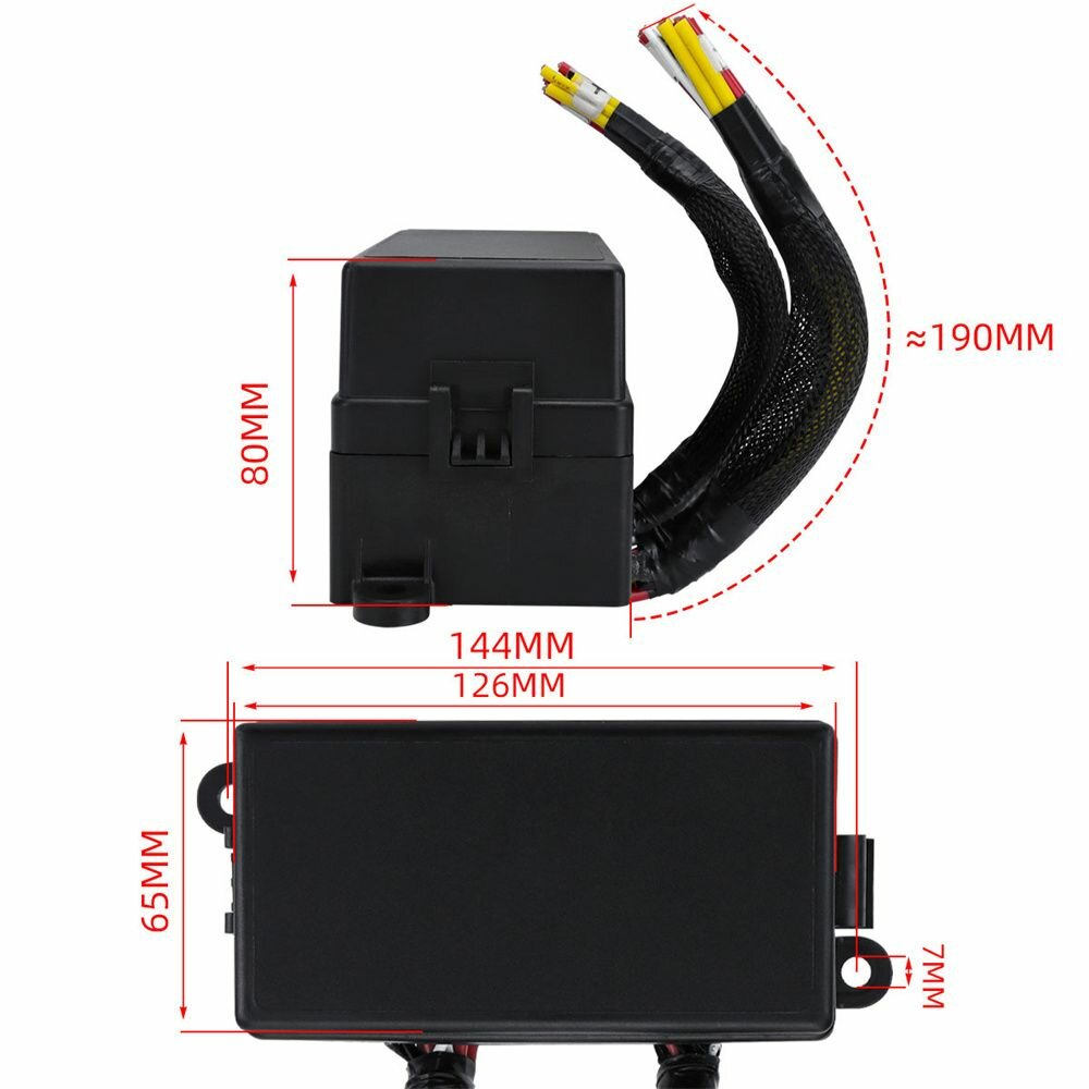 Блок Предварительно Подключенных Предохранителей 12V С 4-Контактными Реле 40A и Предохранителями