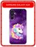 Чехол на Samsung Galaxy A24 / Самсунг Галакси A24 с принтом "Кудрявый единорог"