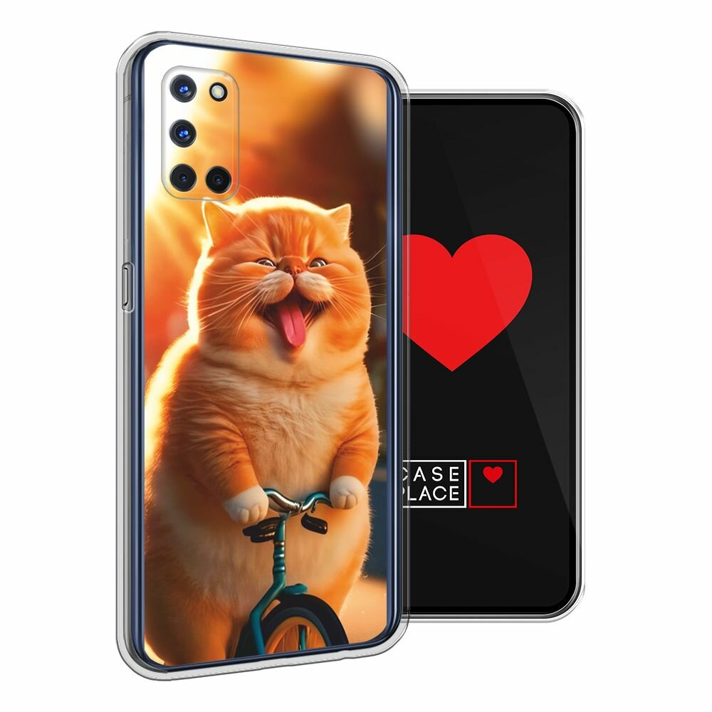 Чехол на Oppo A52/A72 / Оппо A52/A72 с принтом "Кот на велике" — фото 1
