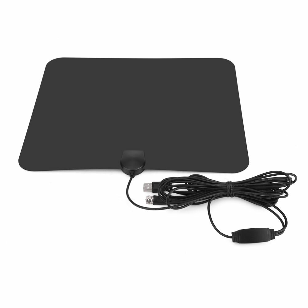 Внутренняя плоская антенна ATSC HDTV 1080P, 80 миль, VHF/UHF, 10 футов