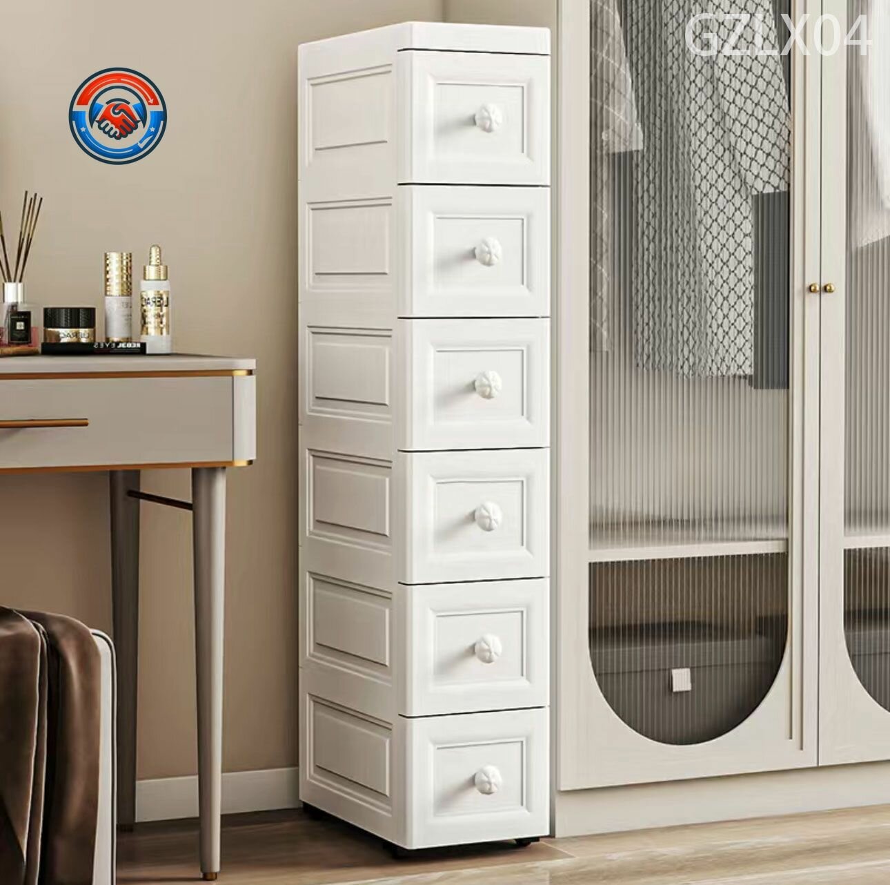 Узкая этажерка для хранения, компактная вертикальная полка-стеллаж для дома, экономия места в спальне, кухне, прихожей, удобная организация пространства