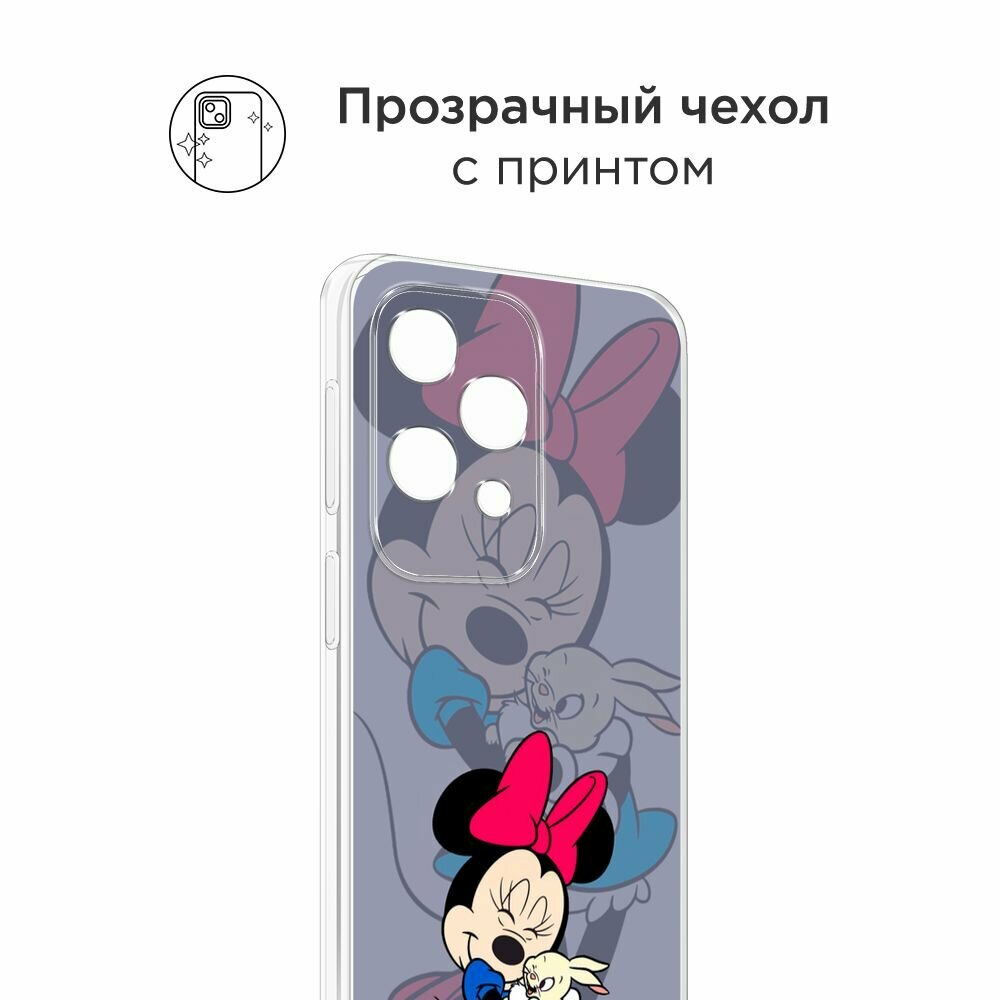 Чехол на Oppo Reno 13 / Оппо Рено 13 с принтом "Минни с кроликом" — фото 1