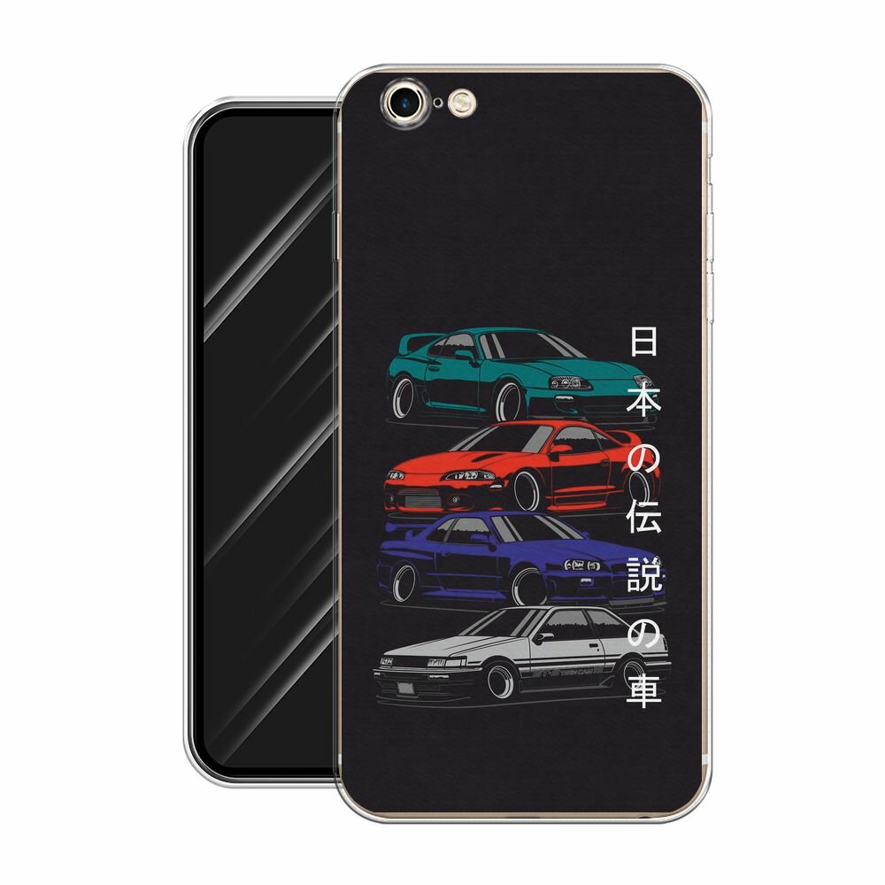 Чехол на Apple iPhone 6 Plus/6S Plus / Айфон 6 Плюс/Айфон 6С Плюс с принтом "JDM Legend cars" — фото 1