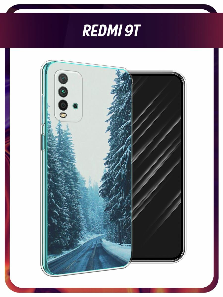 Силиконовый чехол на Xiaomi Redmi 9T / Сяоми Редми 9Т с принтом Зима 9