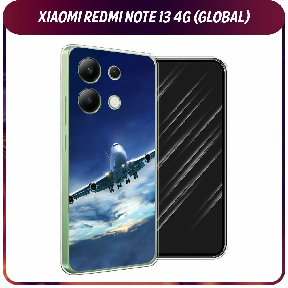 Чехол на Xiaomi Redmi Note 13 4G (Global) / Сяоми Редми Нот 13 4G с принтом "Самолет в небе"