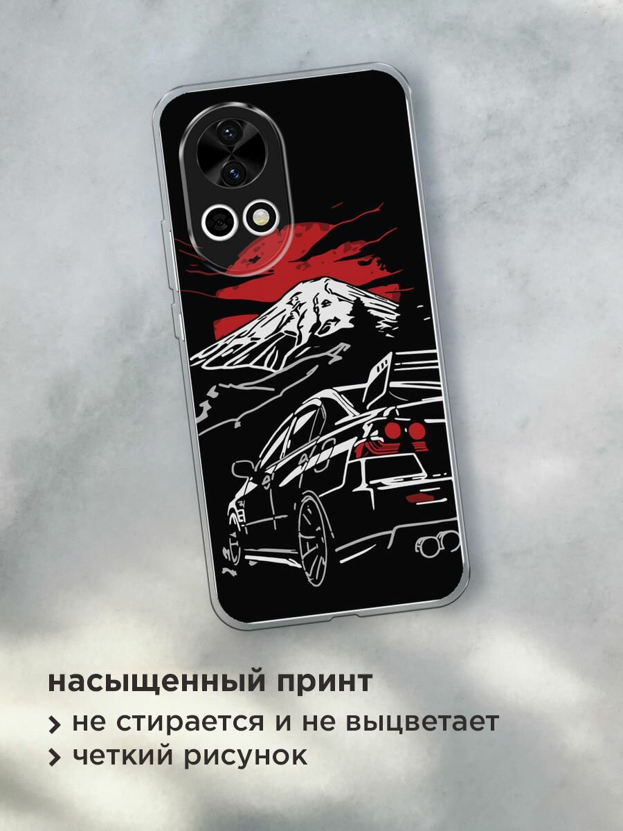 Чехол на Huawei Nova 12/Nova13 / Хуавей Нова 12/Нова 13 с принтом "Машина в горах JDM" — фото 1