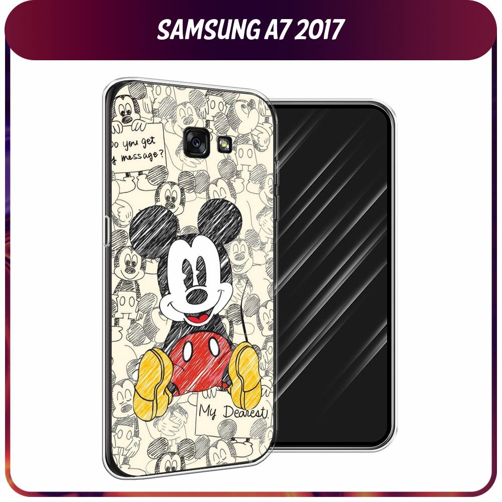 Чехол на Samsung Galaxy A7 2017 / Самсунг Галакси А7 2017 с принтом "Микки Маус"